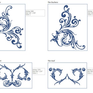 The Royal Family 14 Machine Embroidery Designs for 5"x7" for Hoop D2106 ...