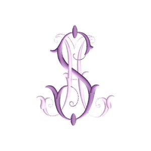 S and A 2 Two-letter Monogram Machine Embroidery Design in 6 Sizes ...