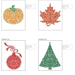 Frilly Symbols 16 Machine Embroidery Designs for 5"x7" for Hoop D2129 ...