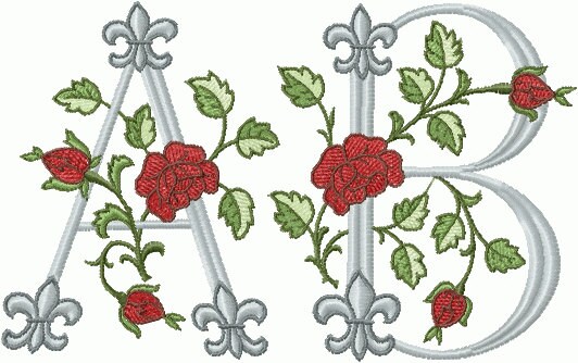 Royal Rose Font 26 Machine Embroidery Letters for 4"x4" Hoop F2108 - Etsy