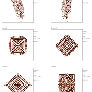 Tribal Symbols 20 Machine Embroidery Designs for 5"x7" Hoop D2247 - Etsy
