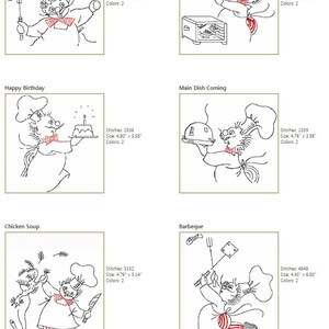French Chef 2 12 Machine Embroidery Designs for 5"x7" Hoop D2142 - Etsy