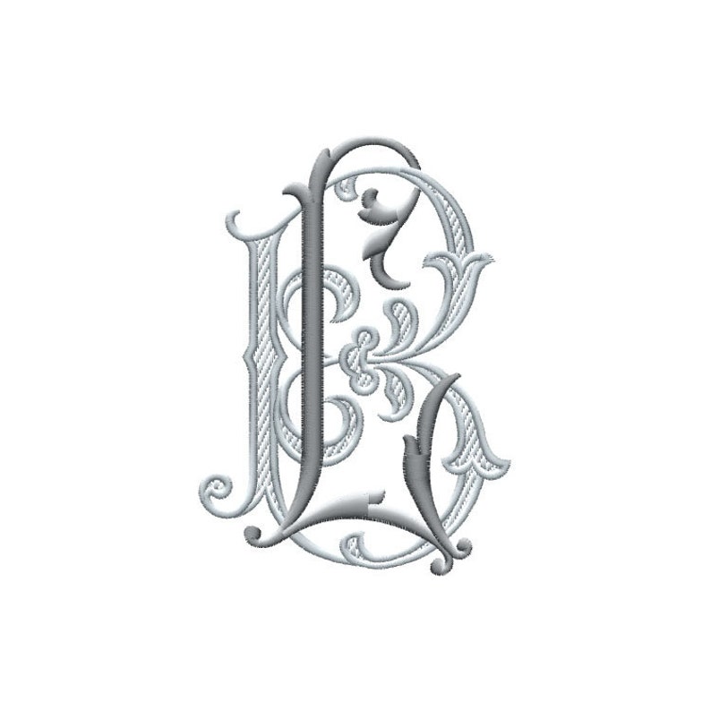 B and L 1 Two-letter Monogram Machine Embroidery Design in 5 | Etsy