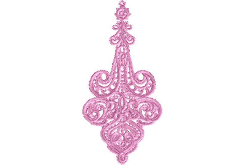 Earring Lace Free Standing Lace Machine Embroidery Design in Three ...