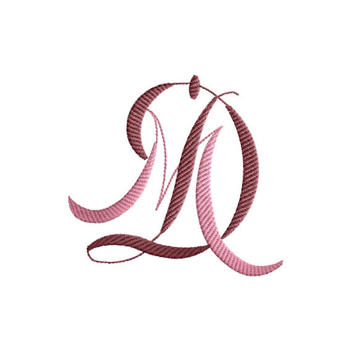 M and D 3 Two-letter Monogram Combination Machine Embroidery - Etsy
