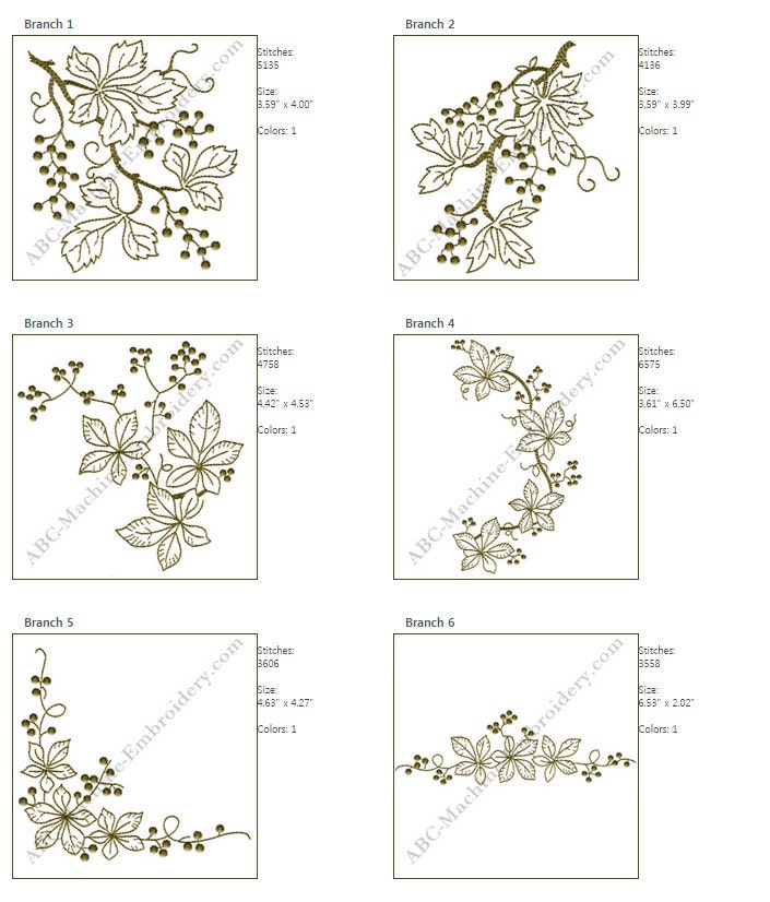 Sweet Gum Whitework 12 Machine Embroidery Designs for | Etsy