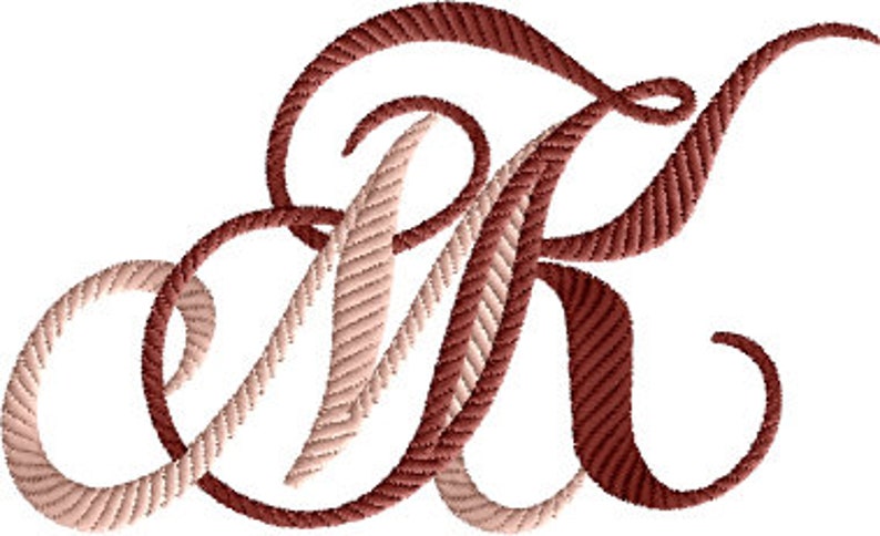 M and K or K and M #1 Two-letter Monogram Combination Machine ...