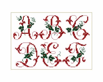 Gothic Alphabet Cross-stitch Machine Embroidery Designs | Etsy