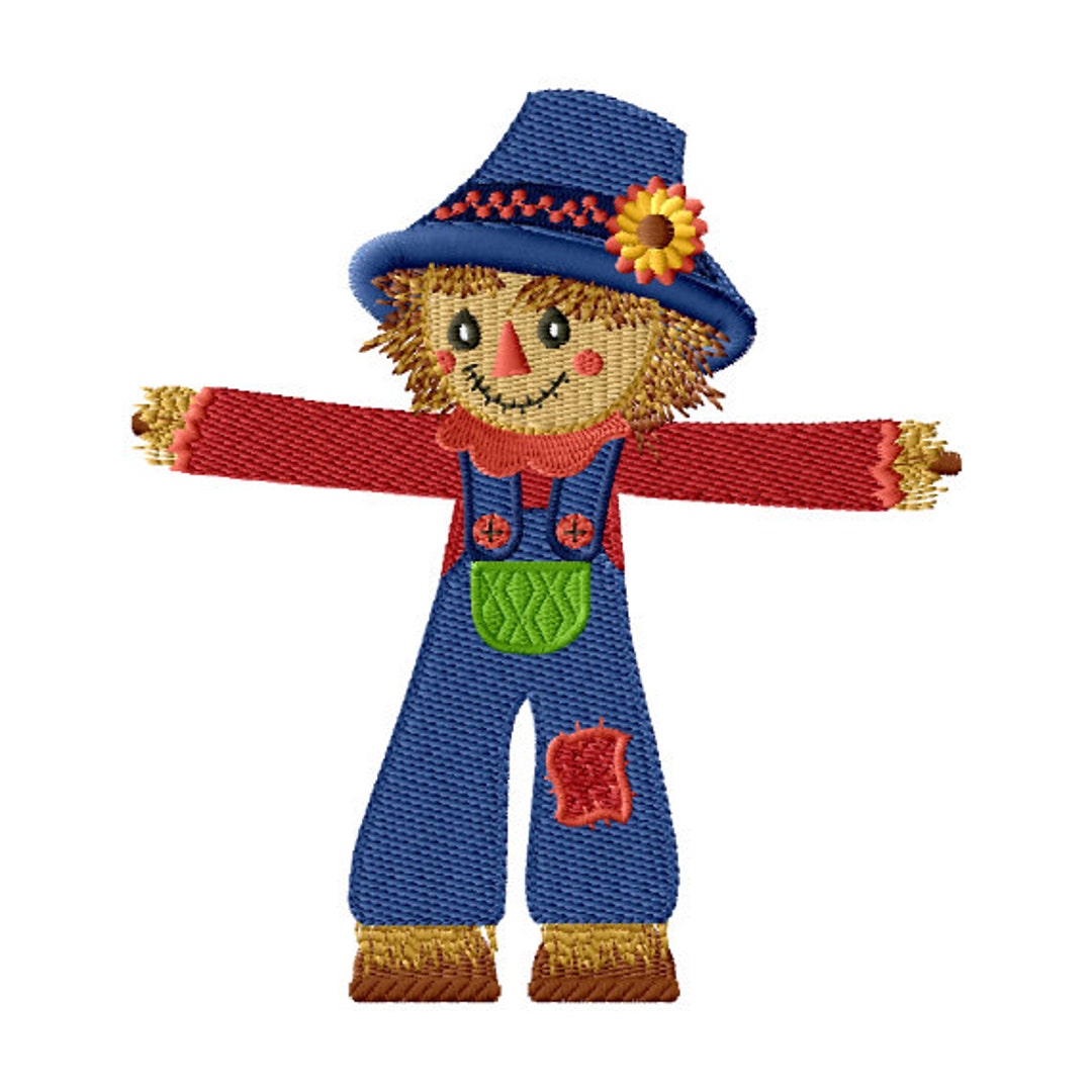 Scarecrow Machine Embroidery Design - 5 X 7-inch Hoop, CD-085 - Etsy
