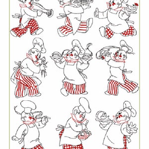 French Chef 9 Machine Embroidery Designs for 5"x7" Hoop D2141 - Etsy