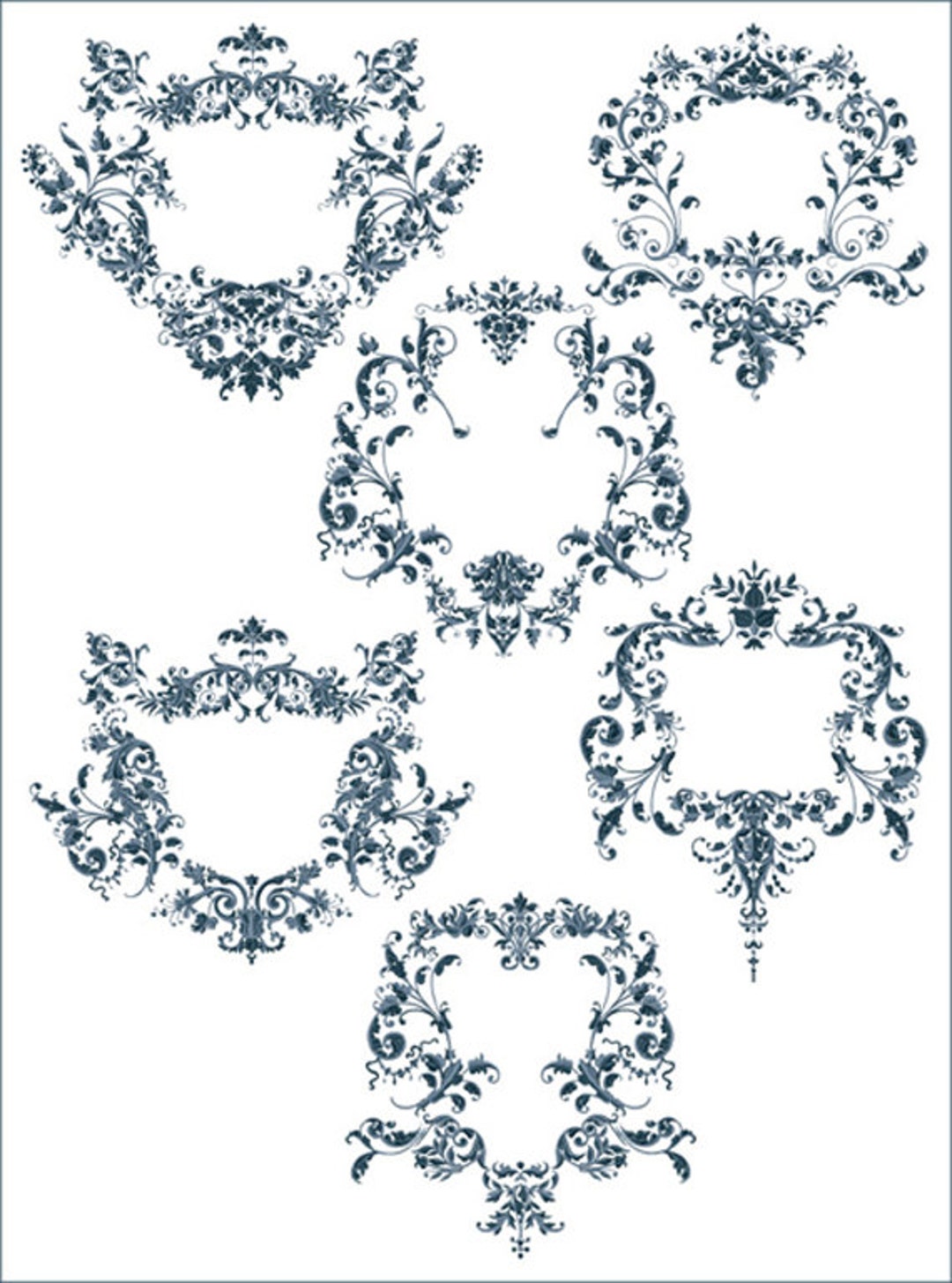 Embroidery Designs 22 Royal Oasis Frames Segments for 5"x7" Hoop, D2134 ...