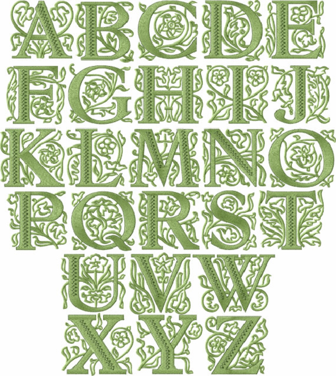 Victorian Glamour Monogram Machine Embroidery 26 Designs 26 | Etsy