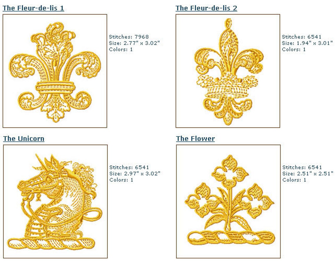 The Golden Symbols 15 Machine Embroidery Designs for 5"x7" Hoop, D2140 ...