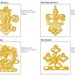 The Golden Symbols 15 Machine Embroidery Designs for 5"x7" Hoop, D2140 ...