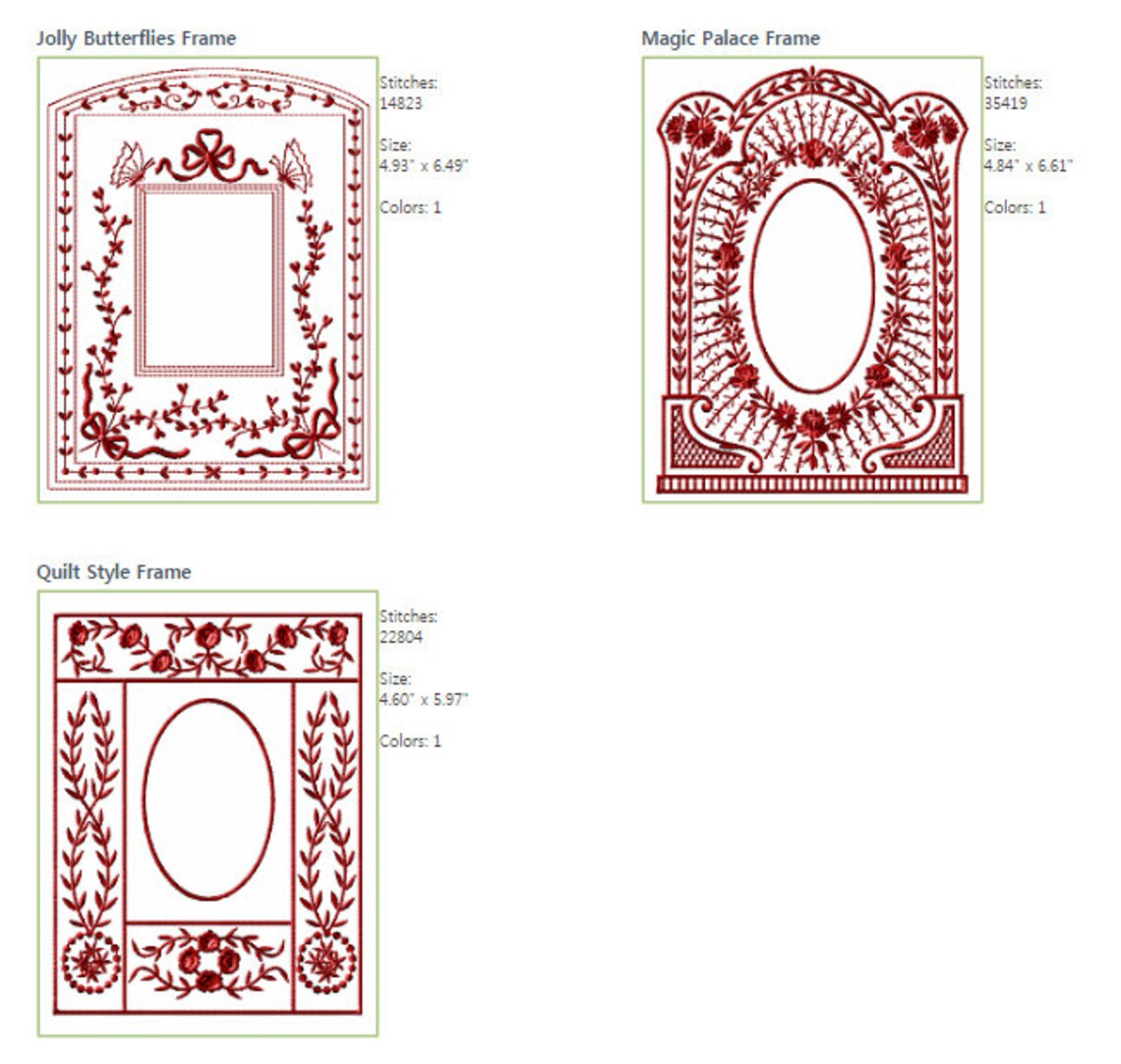 Victorian Frames 9 Machine Embroidery Designs for - Etsy