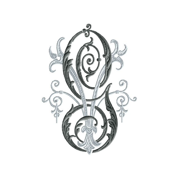 G and V 6 Two-Letter Monogram Machine Embroidery Design in 5 | Etsy