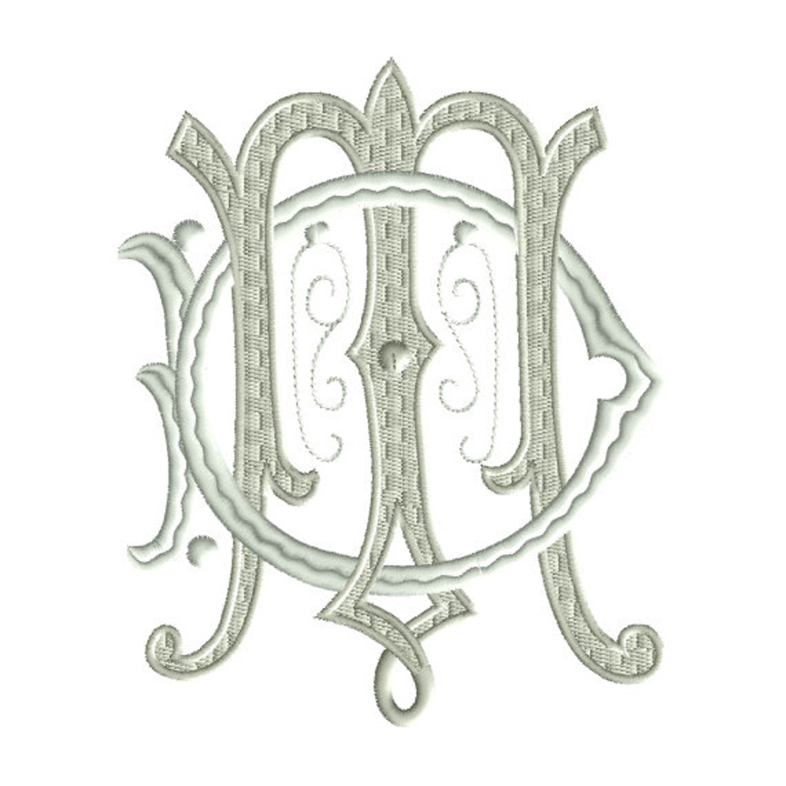 M and D 6 Two-letter Monogram Combination Machine Embroidery - Etsy