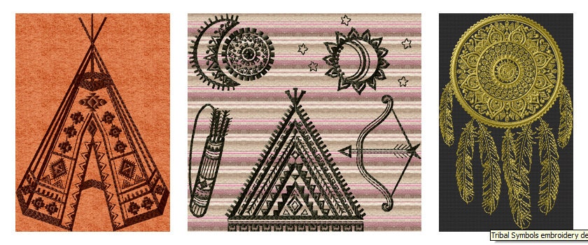 Tribal Symbols 20 Machine Embroidery Designs for 5"x7" Hoop D2247 - Etsy