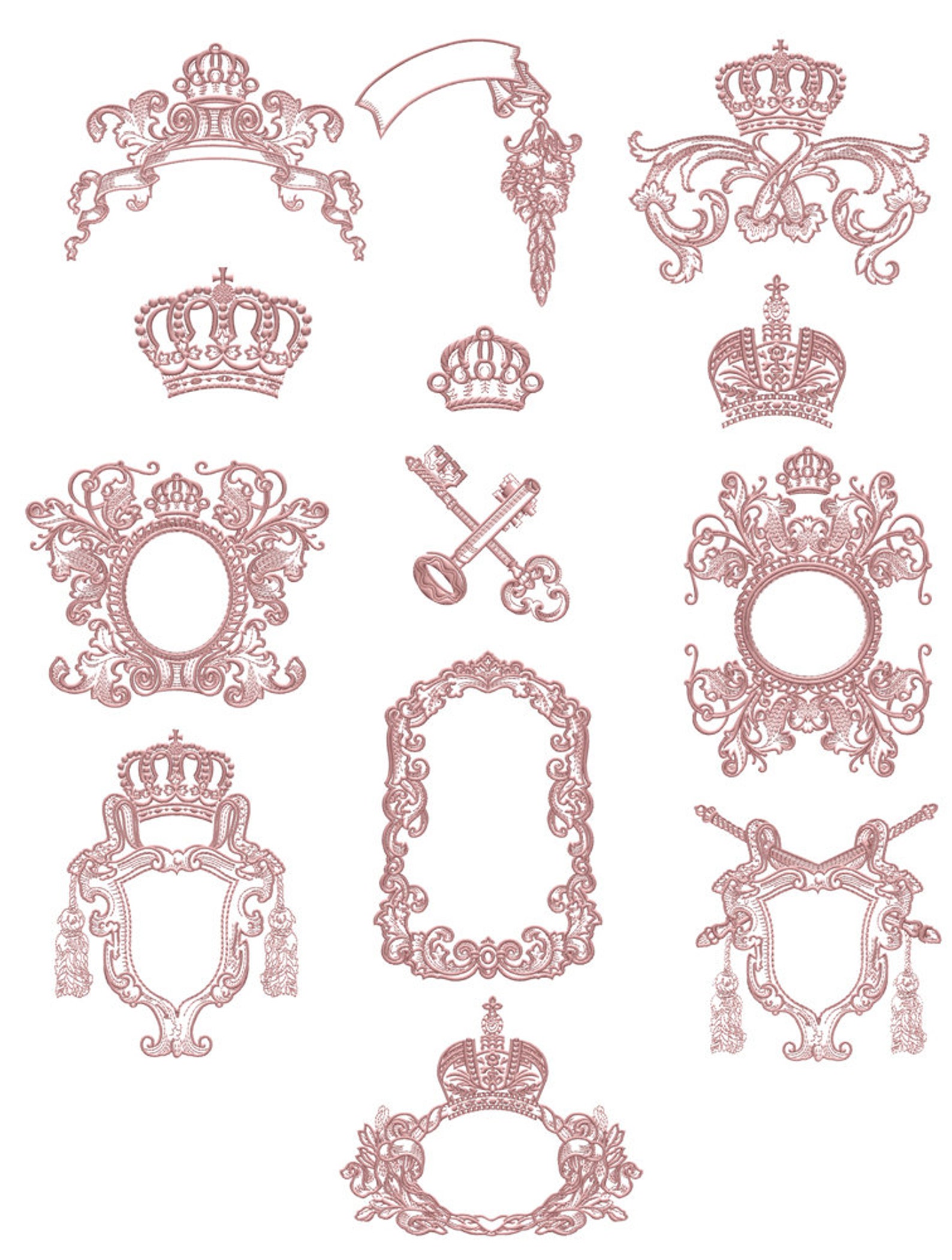 Medieval Frames 13 Machine Embroidery Designs for | Etsy