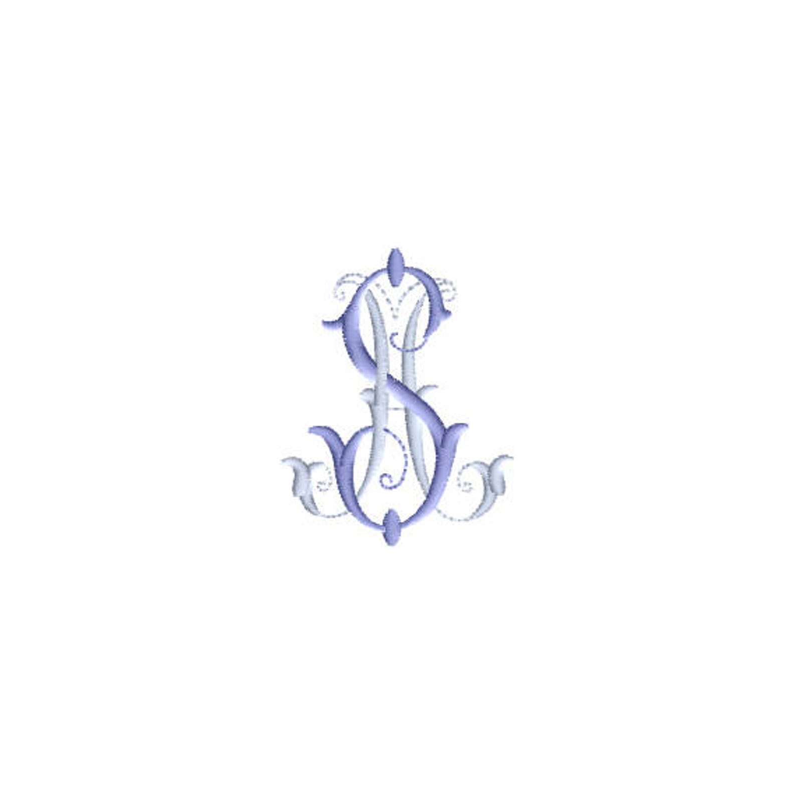 S and A 2 Two-letter Monogram Machine Embroidery Design in 6 | Etsy