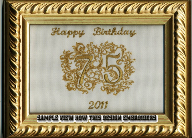 ABC Embroidery 20 Designs Anniversary Numbers for | Etsy