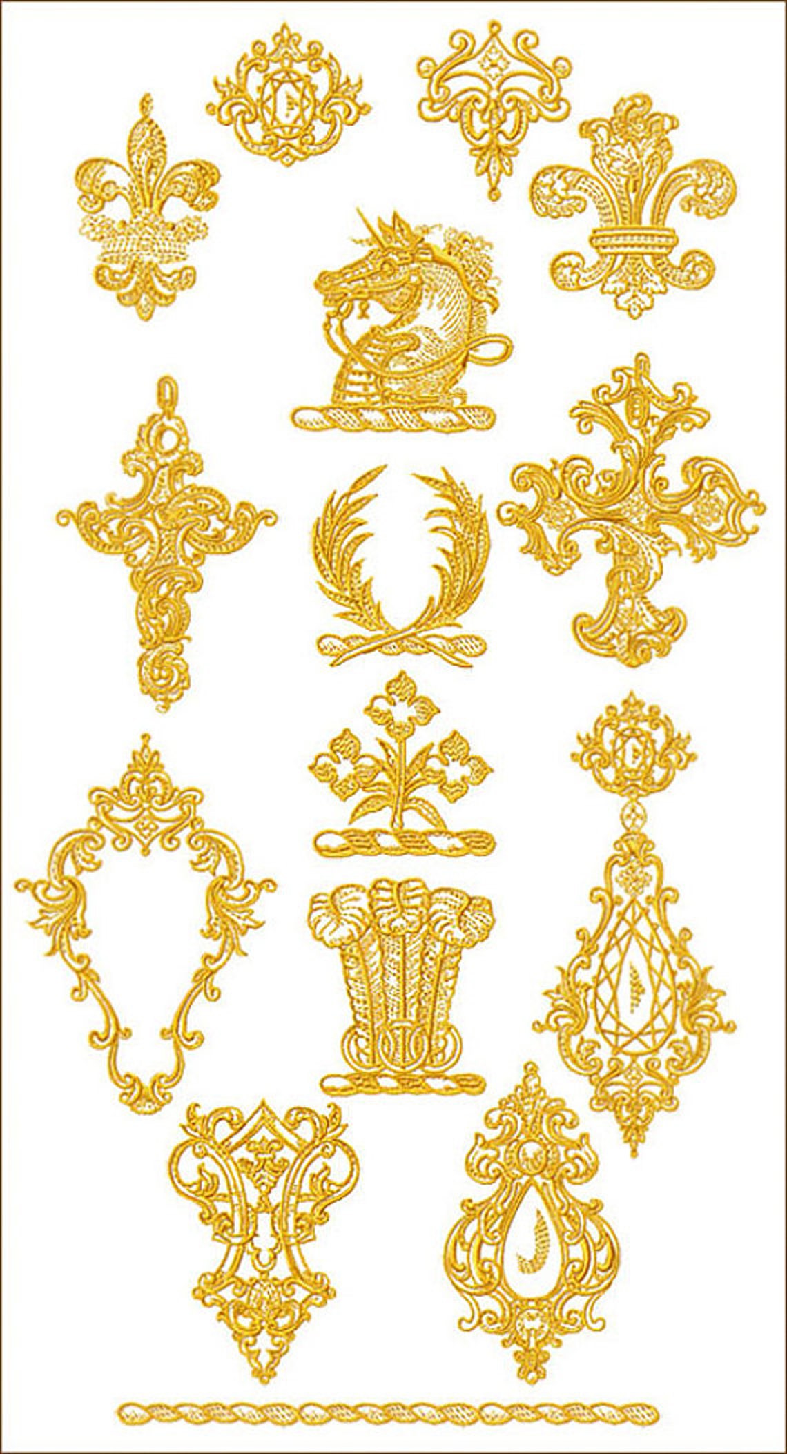 The Golden Symbols 15 Machine Embroidery Designs for - Etsy UK