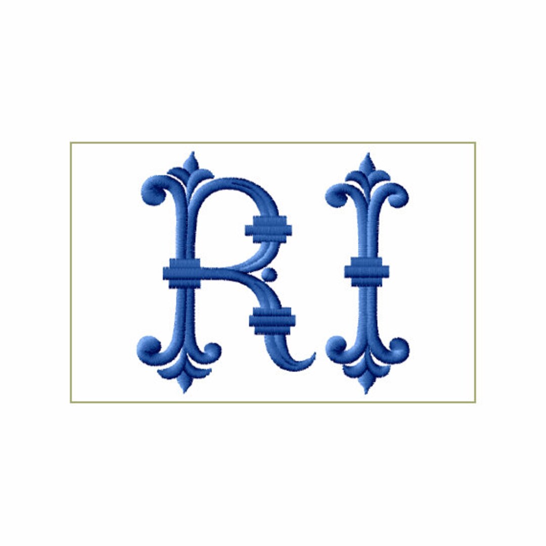 Romanesque Initials Machine Embroidery 52 Designs - All Capital Letters ...