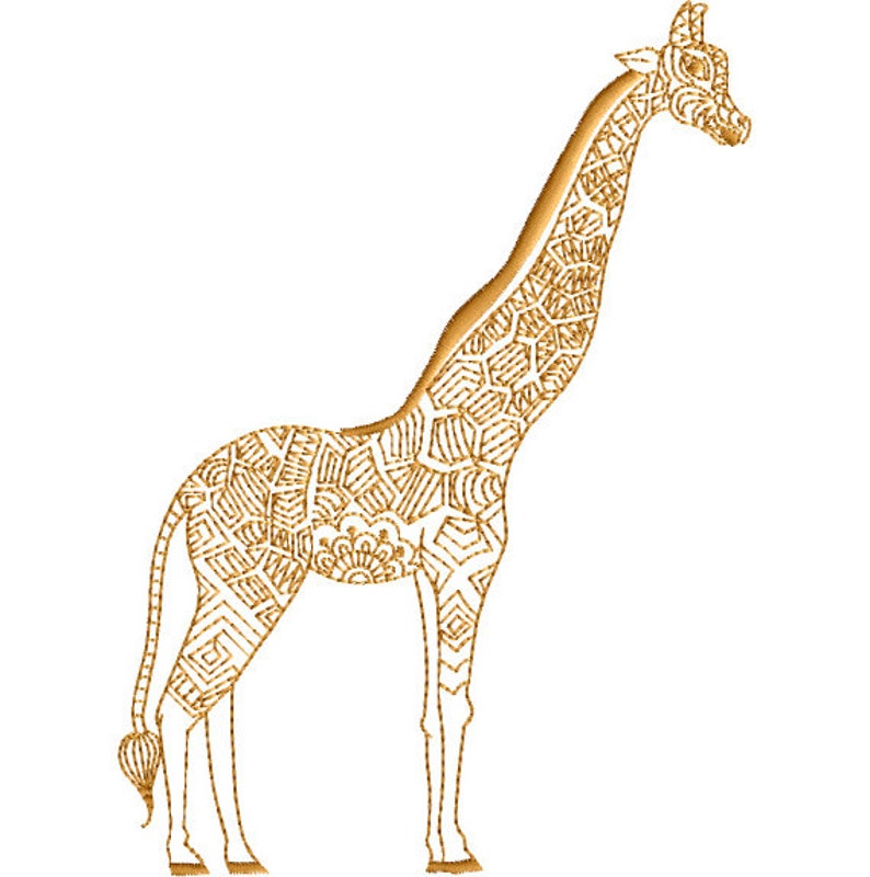 Giraffe Machine Embroidery Design 3 Sizes 5 X 7-inch Hoop6 - Etsy
