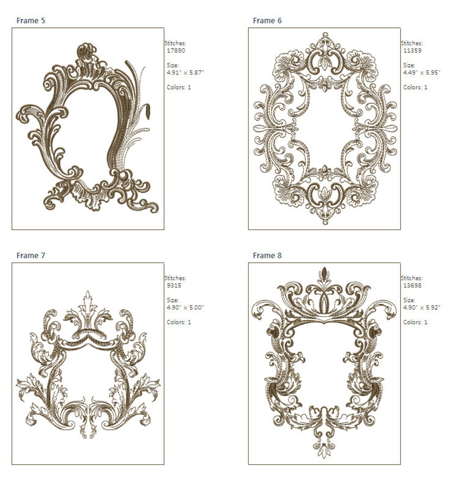 Medieval Frames 2 14 Machine Embroidery Designs for - Etsy