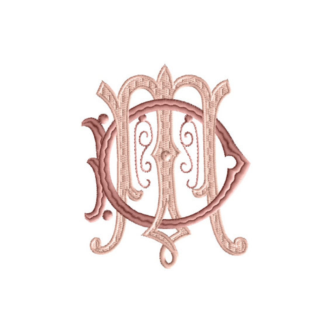 M and D 6 Two-letter Monogram Combination Machine Embroidery - Etsy