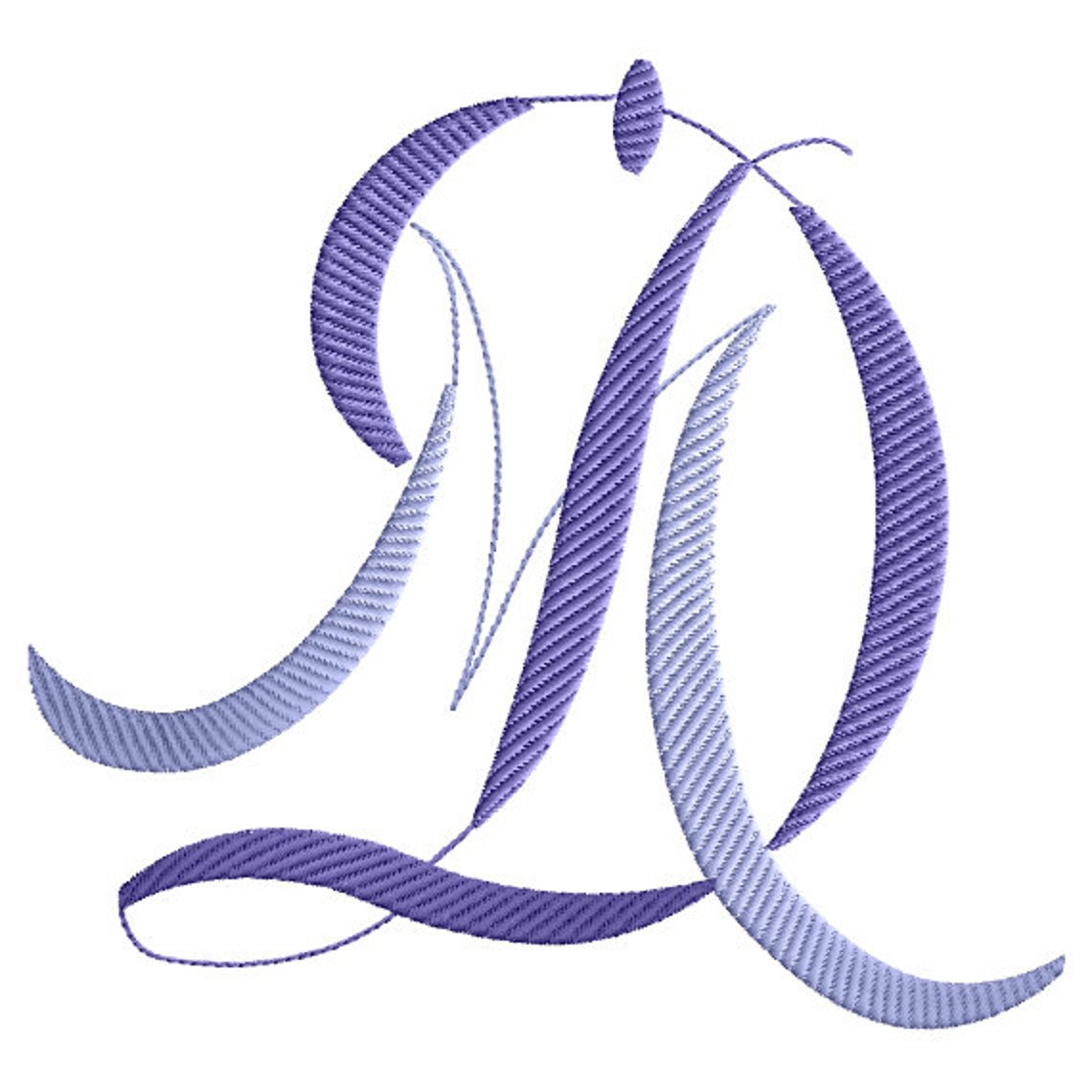 M and D 3 Two-letter Monogram Combination Machine Embroidery - Etsy