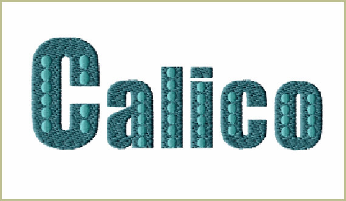 Calico Alphabet Machine Embroidery 62 Designs 26 Upper-case | Etsy