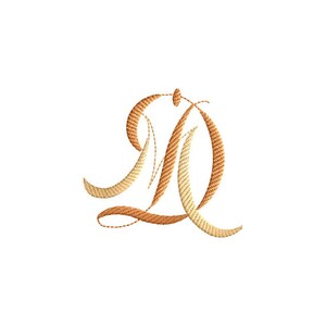 M and D #3 Two-letter Monogram Combination Machine Embroidery Design in ...