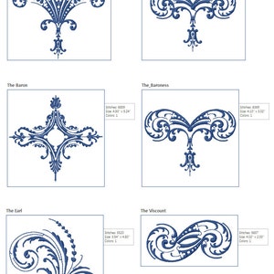 The Royal Family 14 Machine Embroidery Designs for 5"x7" for Hoop D2106 ...