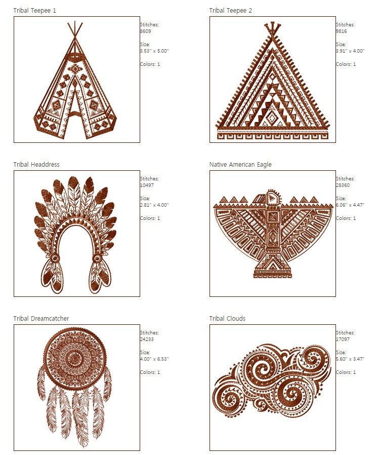 Tribal Symbols 20 Machine Embroidery Designs for - Etsy
