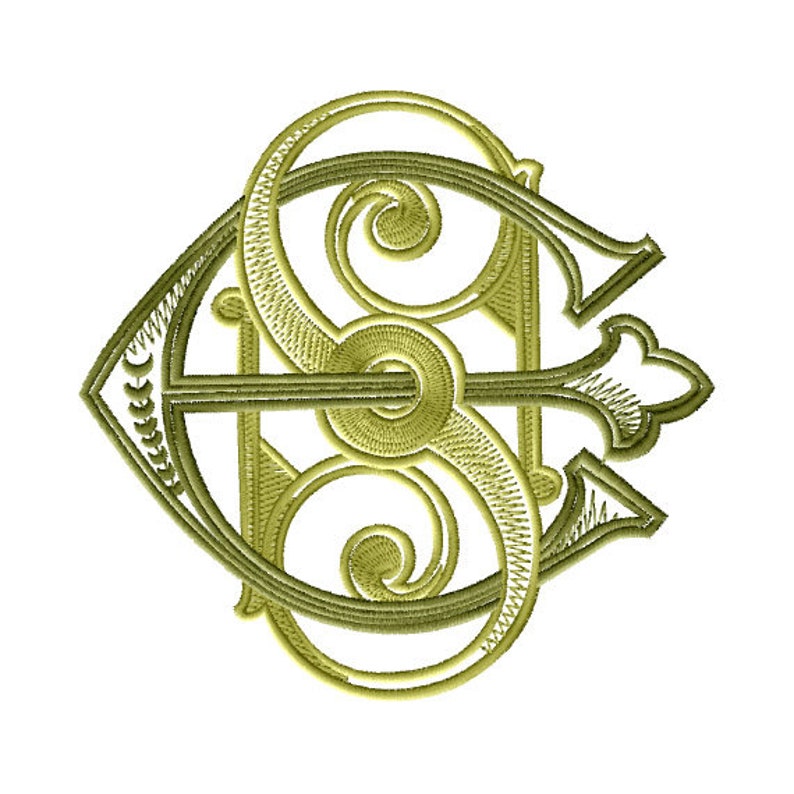 E and S or S and E 1 Two-letter Monogram Combination Machine - Etsy