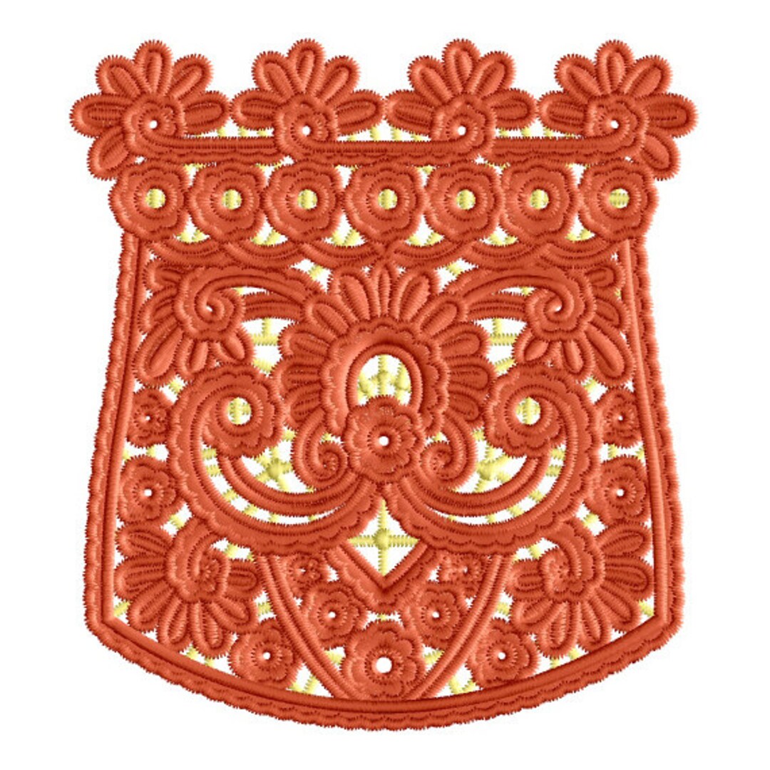 Pocket Stand Alone Lace Embroidery Machine Embroidery Design in Three ...