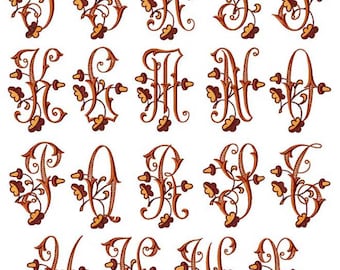 Adore Alphabet 26 Machine Embroidery Letters for | Etsy