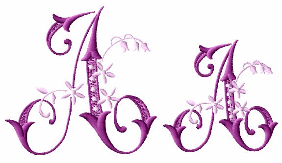 Purple Fantasy Font Machine Embroidery 26 Designs All - Etsy