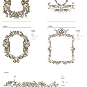 Medieval Frames 2 14 Machine Embroidery Designs for 5"x7" for Hoop ...