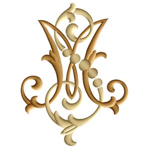 M and S #1 Two-letter Monogram Combination Machine Embroidery Design in ...