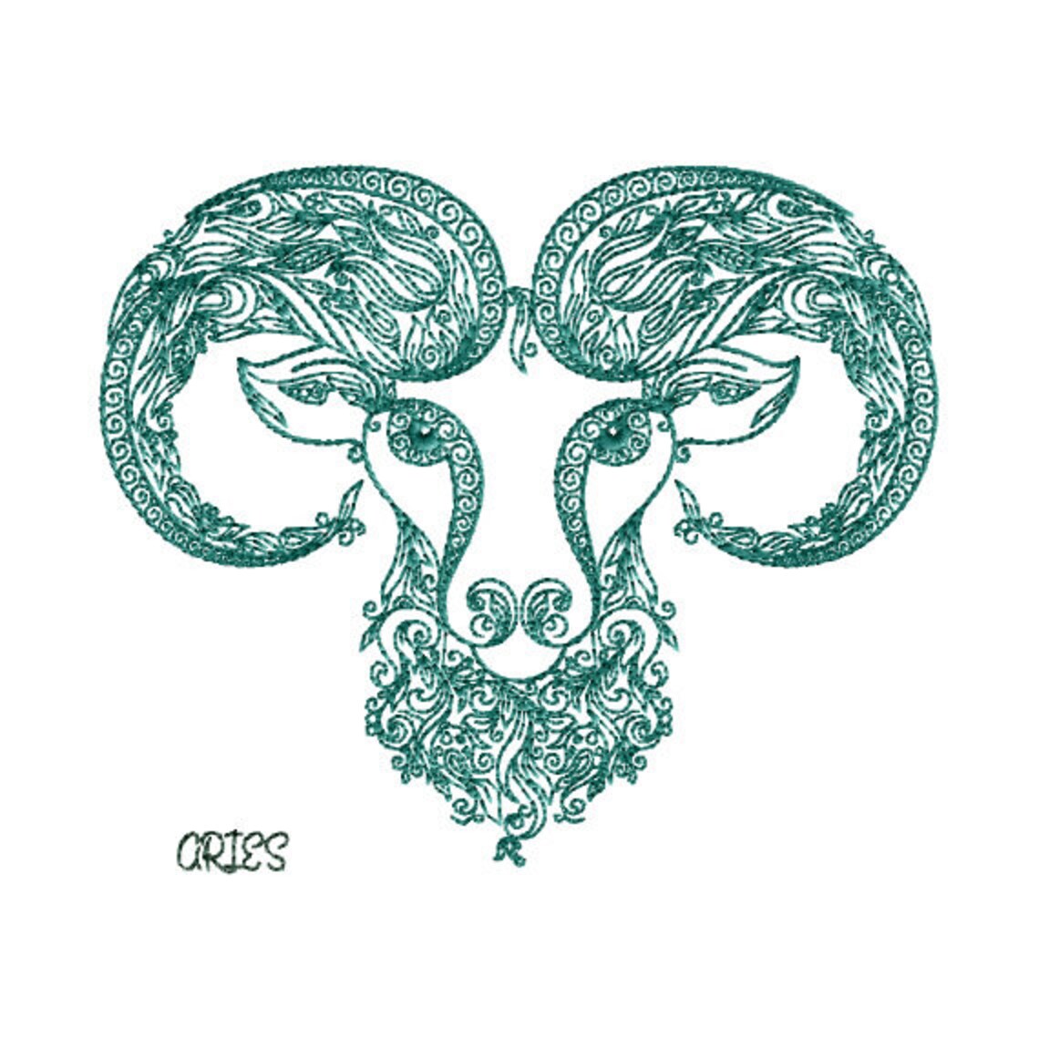 Zodiac Sign Aries Machine Embroidery Design 3 Sizes 5 X | Etsy