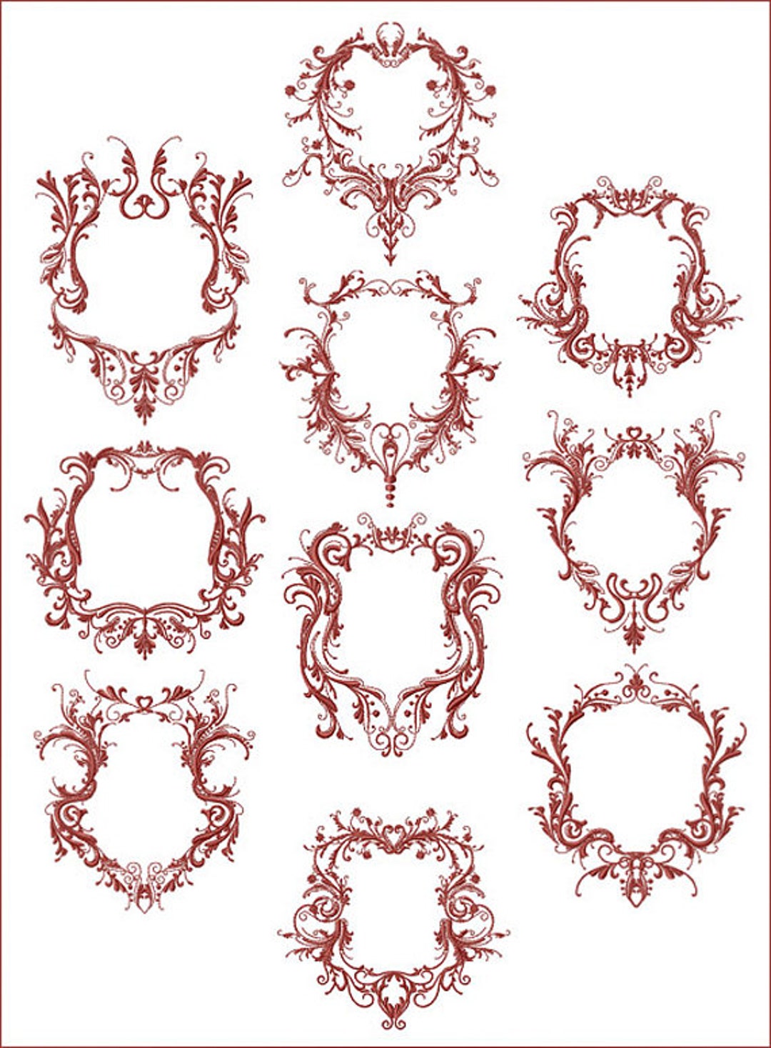 Fancy Frames 10 Machine Embroidery Designs for 5"x7" Hoop D2111 - Etsy