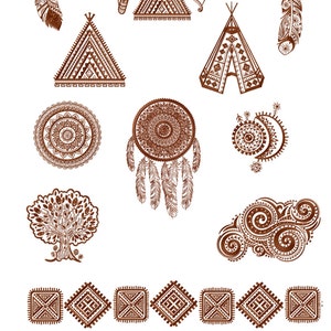 Tribal Symbols 20 Machine Embroidery Designs for 5"x7" Hoop D2247 - Etsy