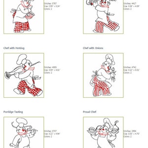 French Chef 9 Machine Embroidery Designs for 5"x7" Hoop D2141 - Etsy