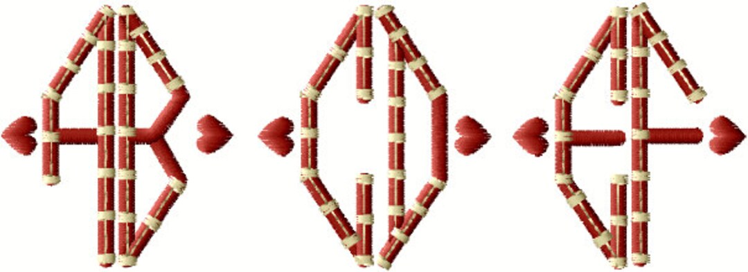 Fancy Duet Monograms Machine Embroidery 26 Designs - All Capital ...