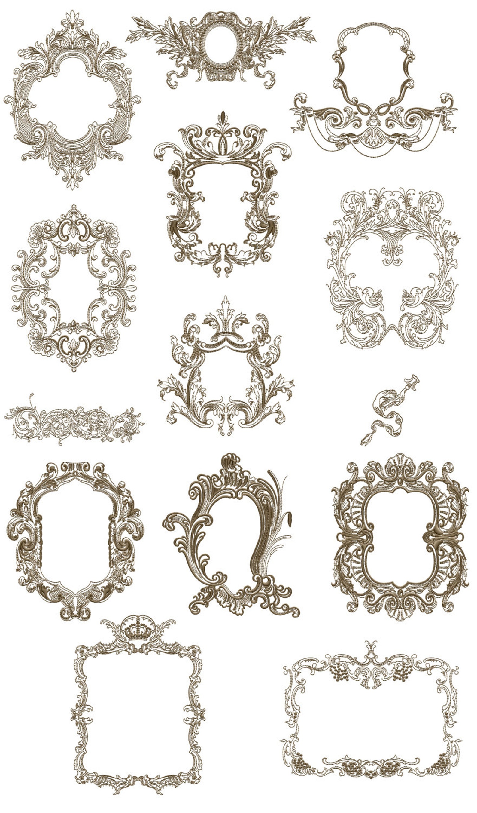 Medieval Frames 2 14 Machine Embroidery Designs for - Etsy