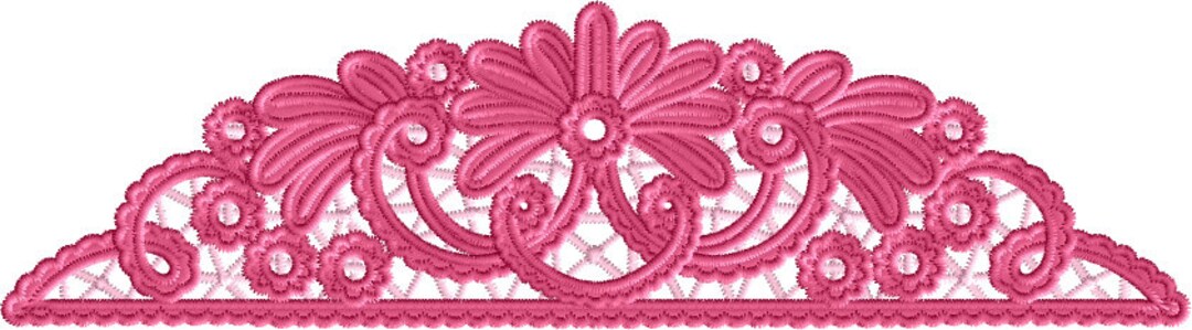 Border-edge Stand Alone Lace Embroidery Machine Embroidery Design in ...