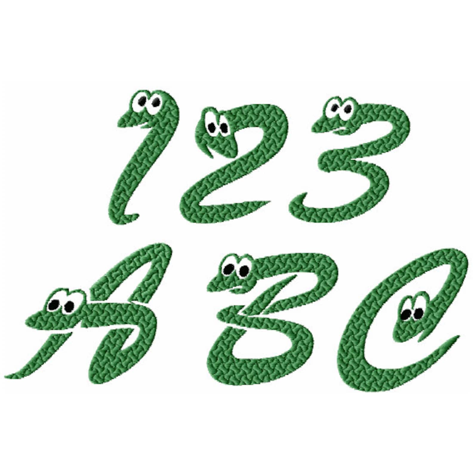 Serpiente alfabeto máquina bordado 36 diseños: 26 letras - Etsy México