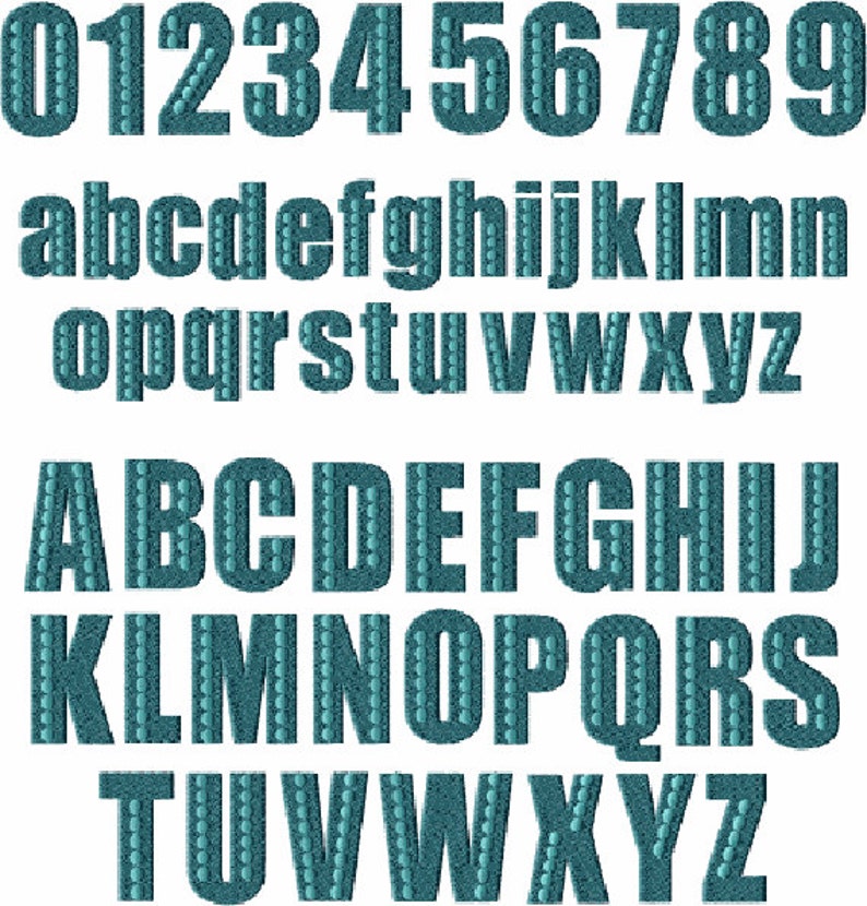 Calico Alphabet Machine Embroidery 62 Designs 26 Upper-case | Etsy